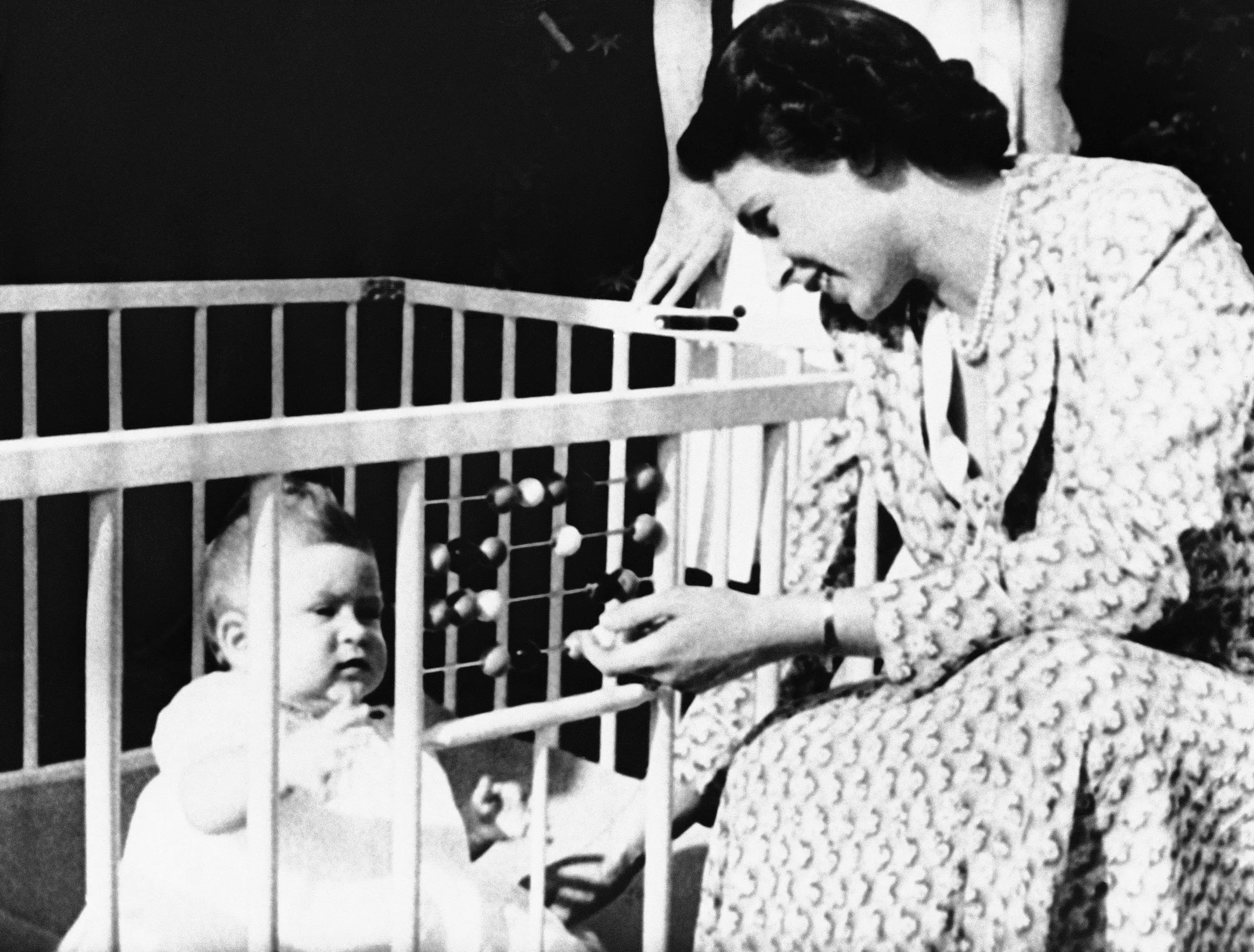 baby prince charles with his mother princess elizabeth ii