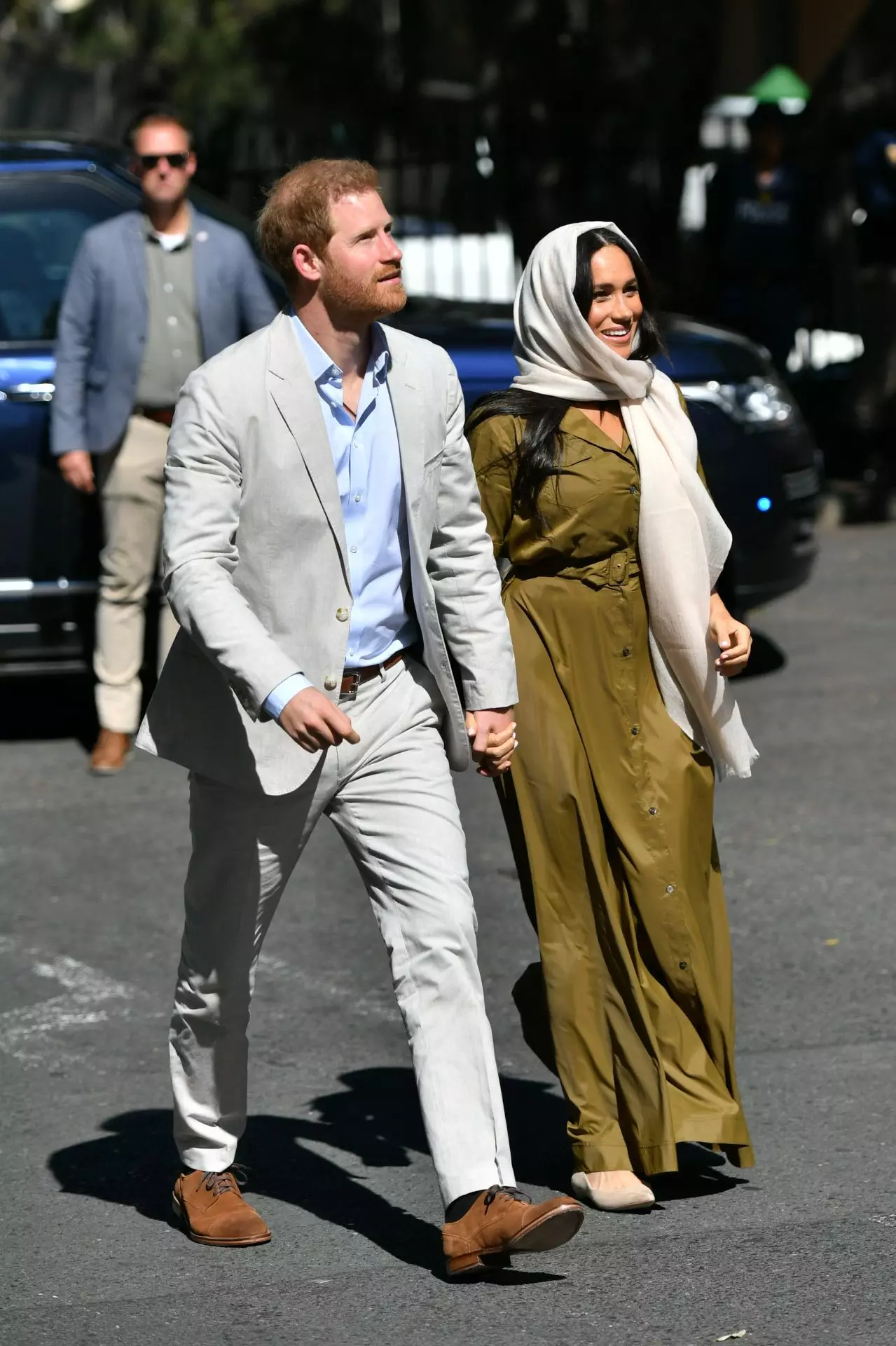 Meghan Markle che mặt ở Nam Phi