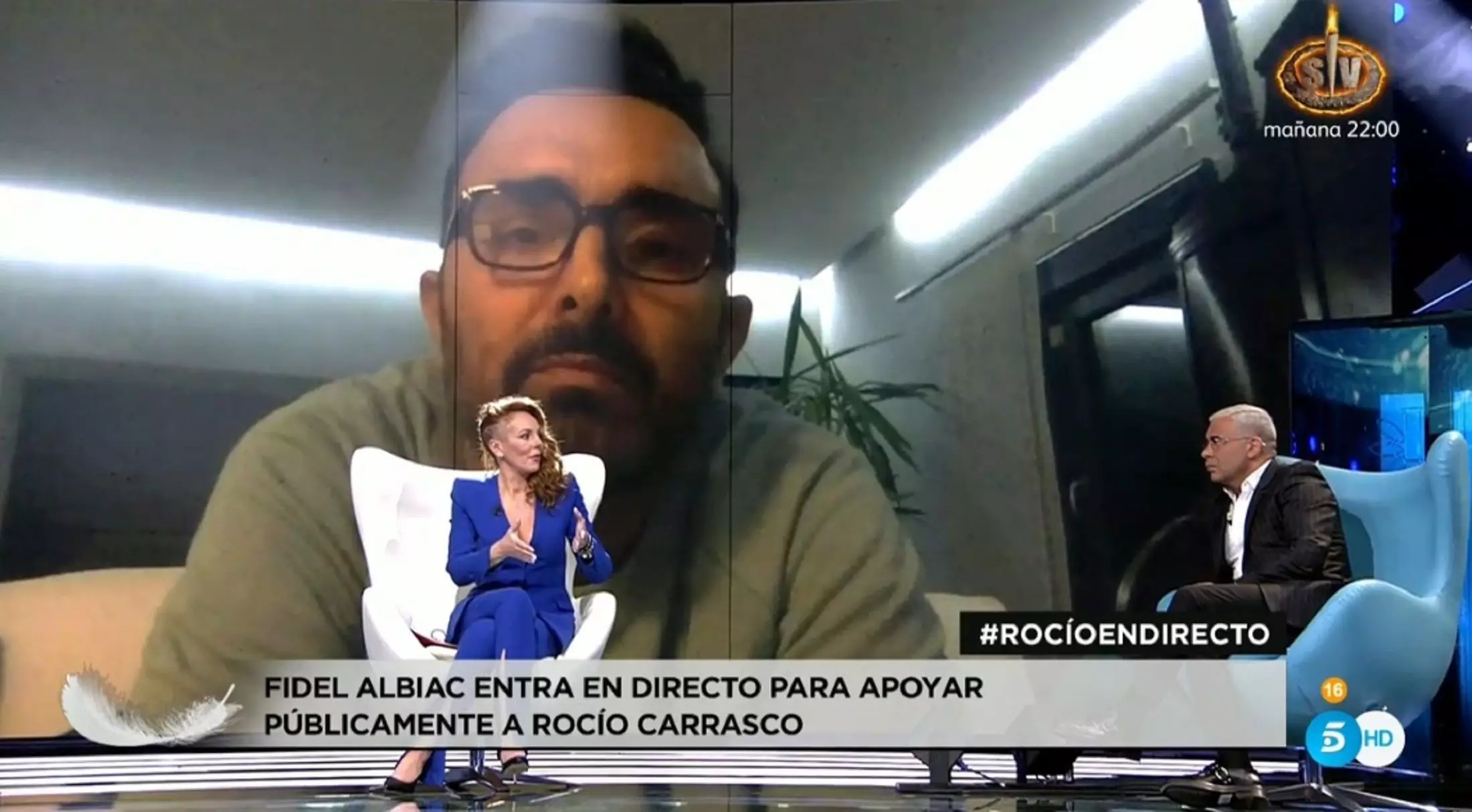 Fidelis Albiacas įsikiša į tiesioginį interviu su rocío Carrasco